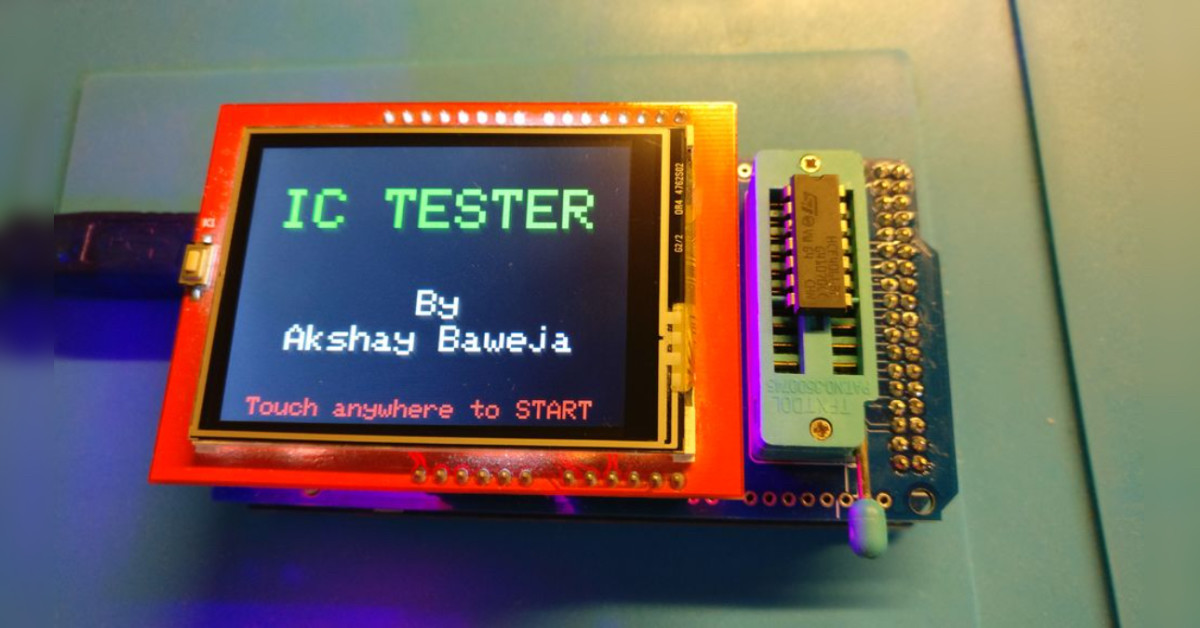 Tester integrovaných obvodů s Arduino Mega