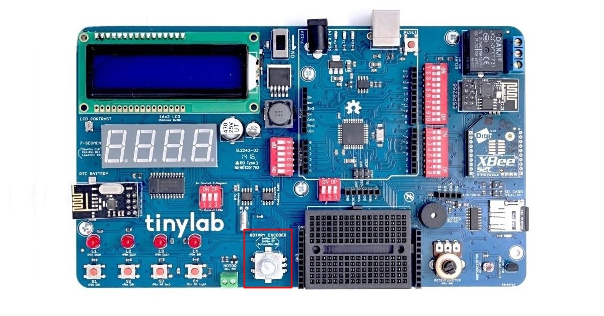 TinyLab: Rotační enkodér