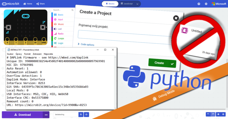 MakeCode 2020 Beta aneb Jak se líhne evoluce - Bastlírna HWKITCHEN