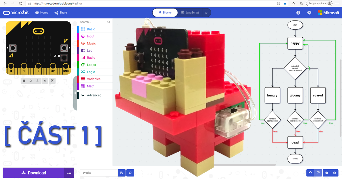 Jak se staví mazel tamagoči aneb LEGO potkává micro:bit 1 - Arduino.cz
